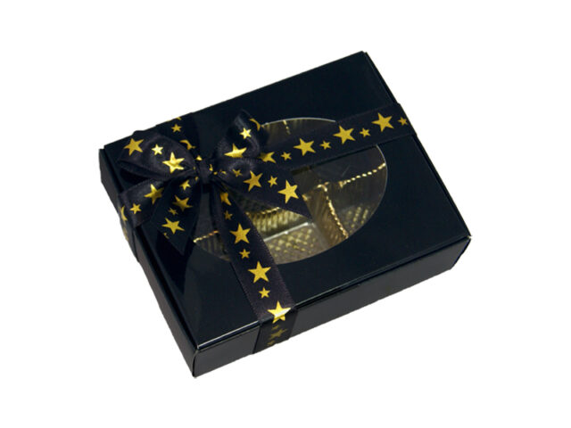 1/4Lb Rectangular Box Kit, Glossy Black | Chocolat-Chocolat Inc.