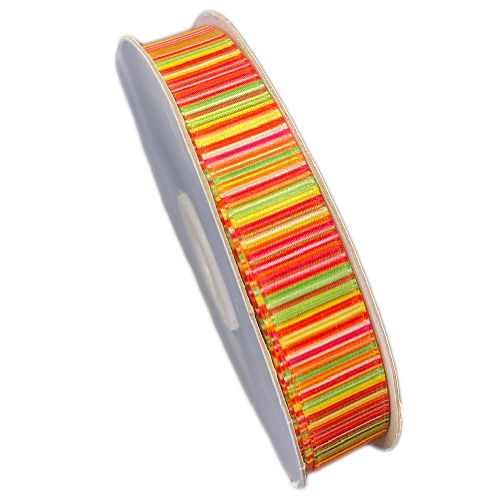 MULTI-COLOR LINED RIBBON (0.6in) | Chocolat-Chocolat Inc.