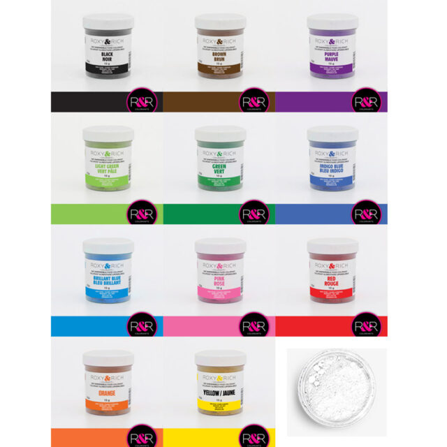 Kits of 7 Fat Dispersible Food Colorant Powders | Chocolat-Chocolat Inc.