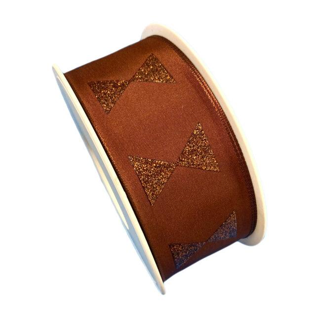 Brown and copper ribbon, Bows (1.6in) | Chocolat-Chocolat Inc.