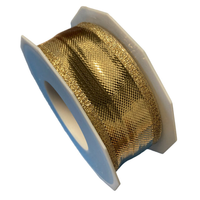 Gold metallic ribbon (1.6in) | Chocolat-Chocolat Inc.