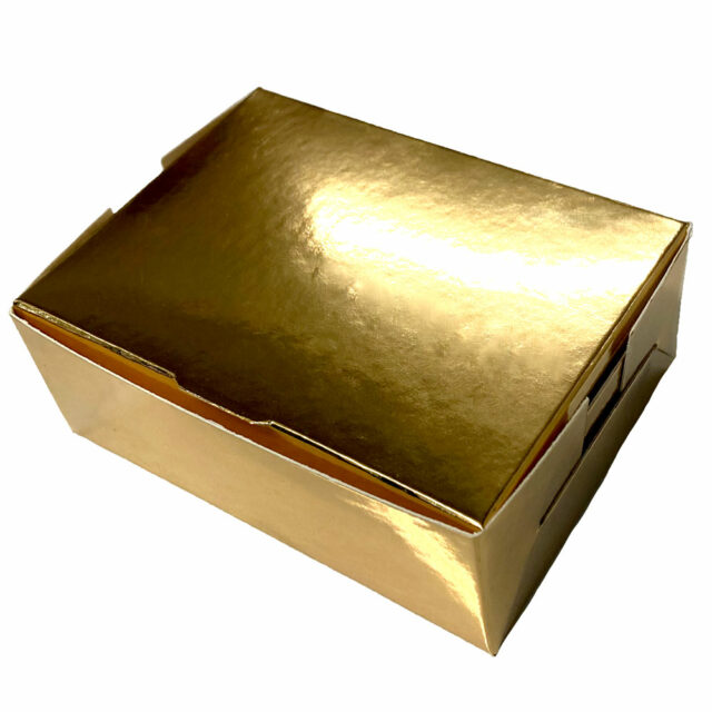 Jasper metallic gold rectangular box (no.45) | Chocolat-Chocolat Inc.