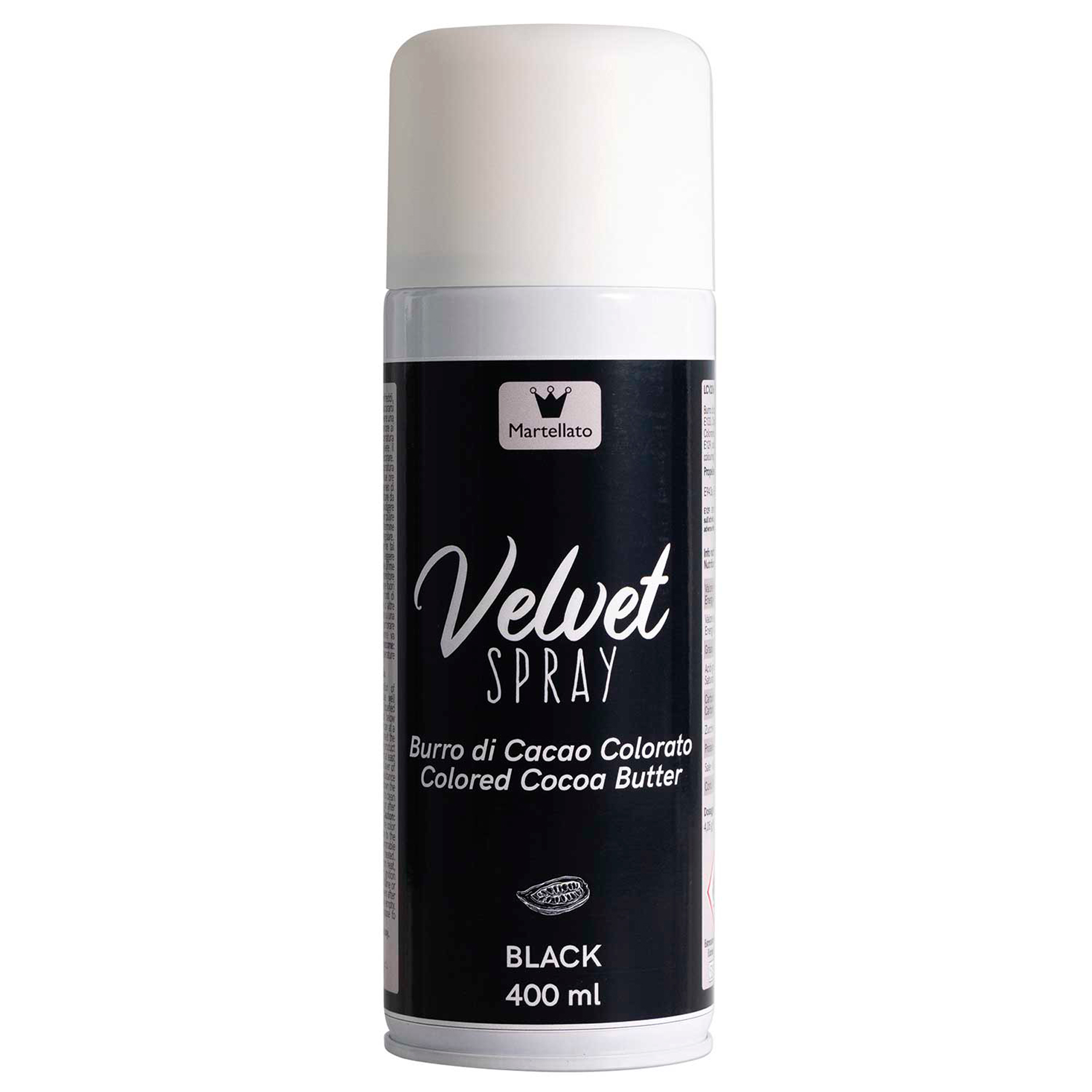 Velvet Spray - Black, by MARTELLATO (400ml) | Chocolat-Chocolat Inc.