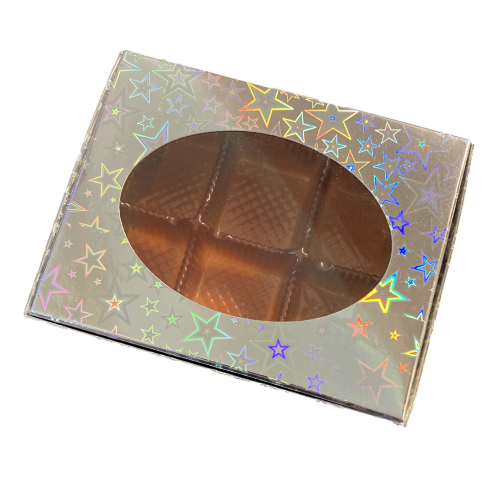 1/4Lb Rectangular Box Kit, Milky Way with Holographic Stars | Chocolat ...