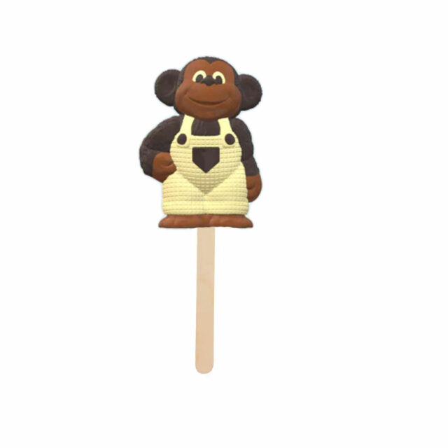Lollipop Mold - Monkey in Overalls | Chocolat-Chocolat Inc.
