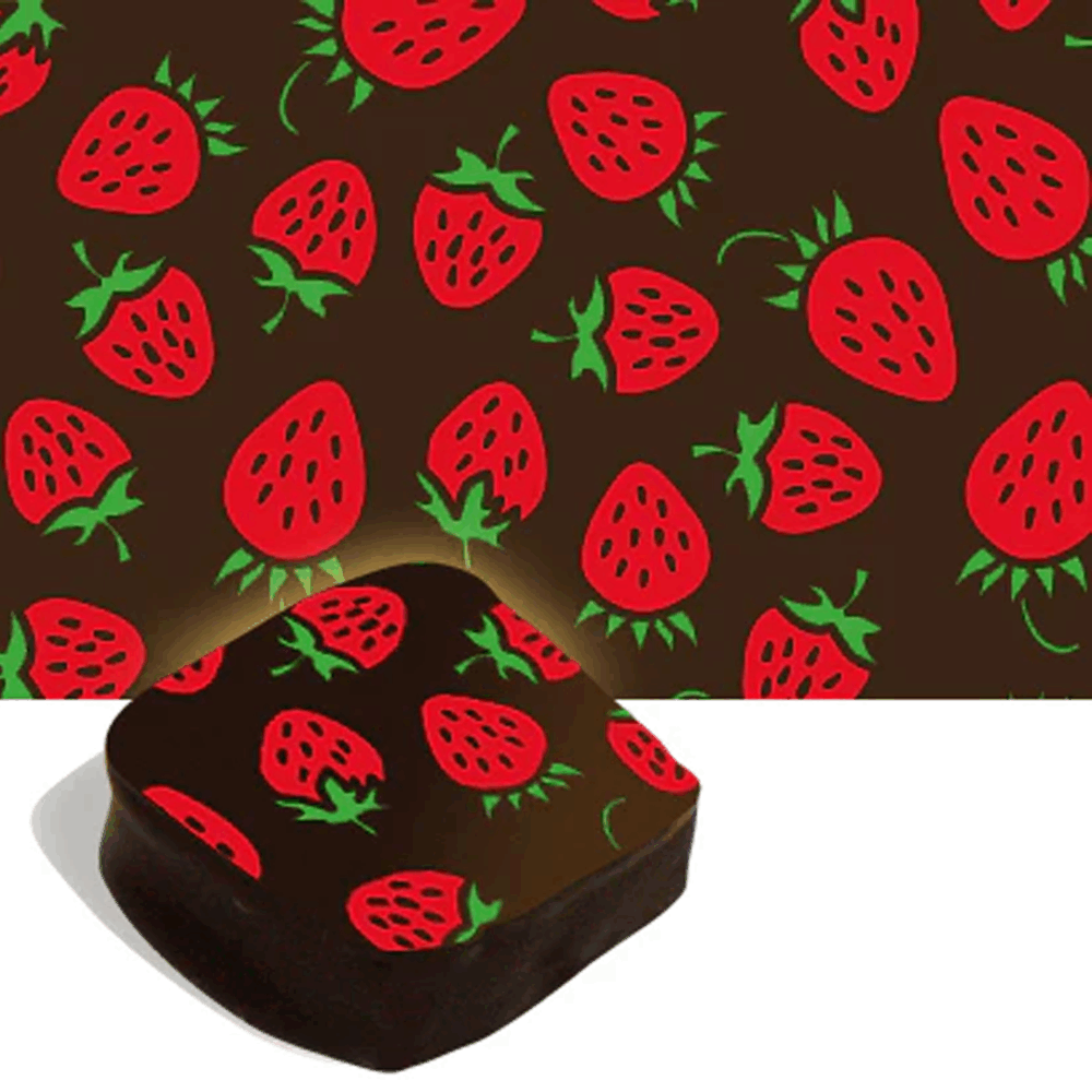 Transfer Sheets - Strawberry | Chocolat-Chocolat Inc.